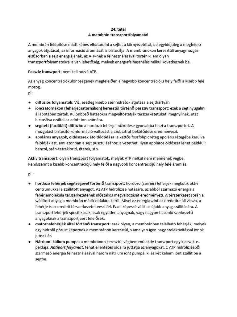 24 Tétel | PDF
