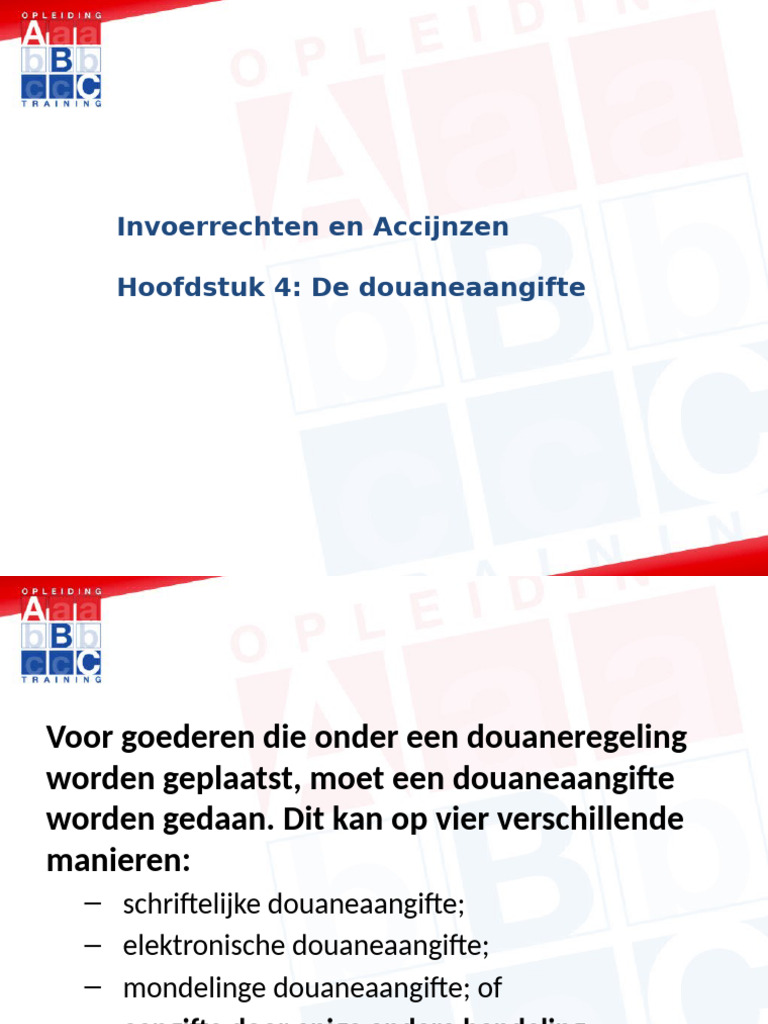 Invoerrechten - Hoofdstuk 4 (Deel 1) AANGEPAST | PDF