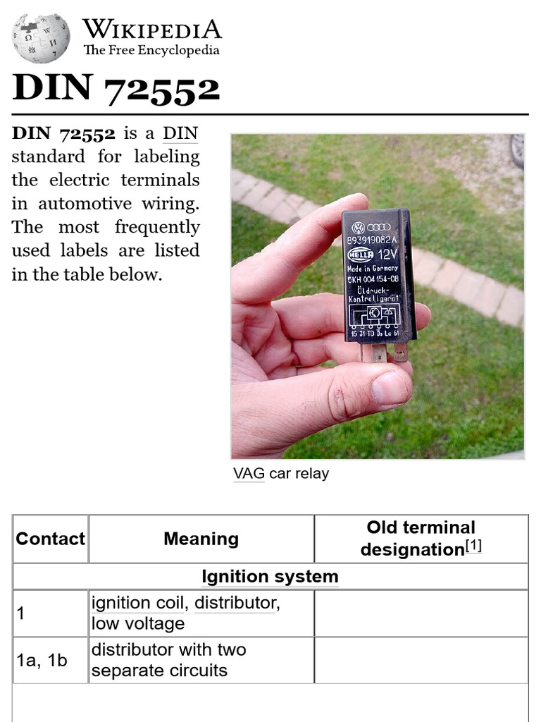 Oznake Za Auto Struju | PDF | Relay | Ignition System