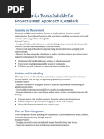 O Level Mathematics Project Topics | PDF | Area | Mathematics