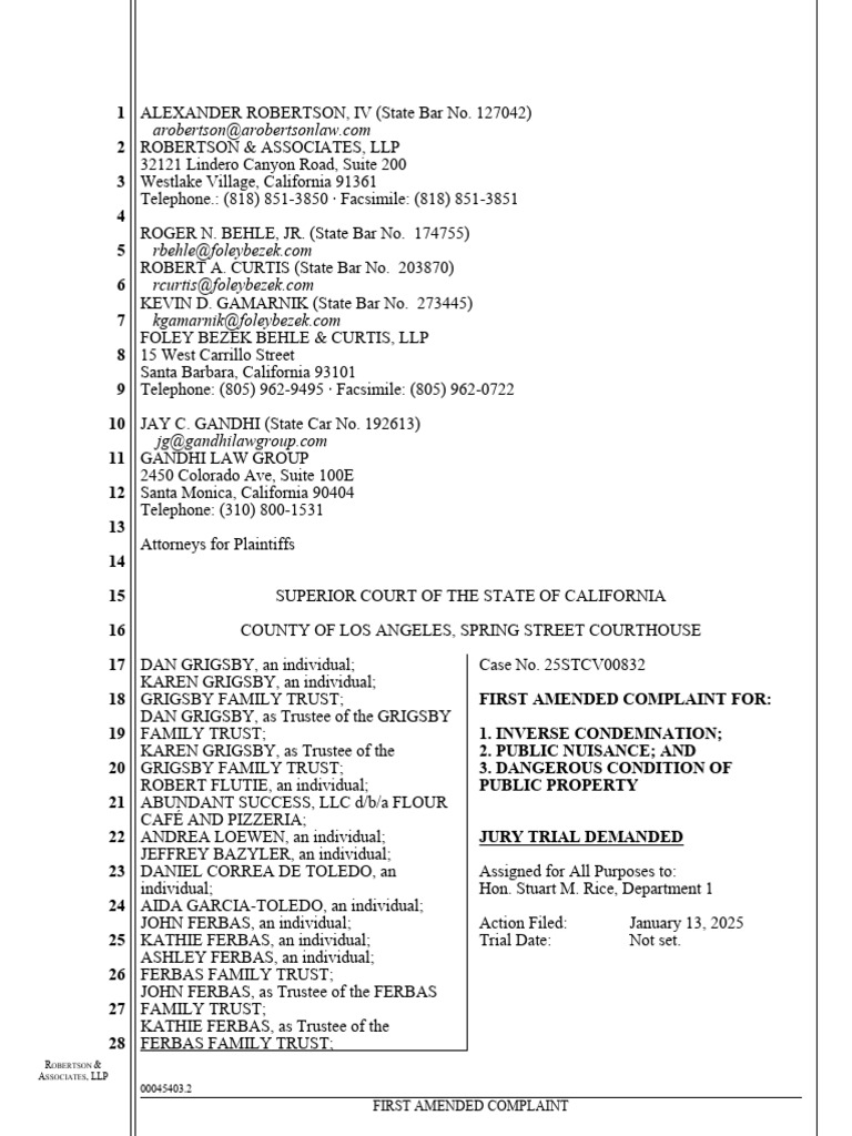 Grigsby First Amended Complaint | PDF | National Weather Service