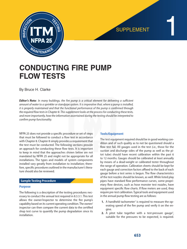 Fire Pump Flow Testing Procedures | PDF | Pump | Valve