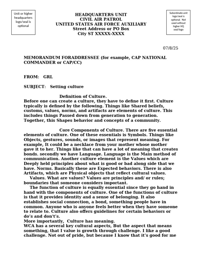 Letter Memorandum Style With Lette DB21029482BCE | PDF | Civil Air ...