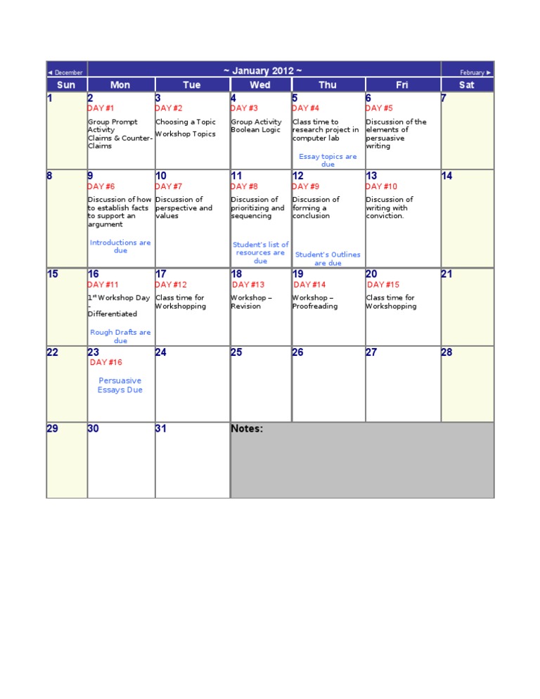 Unit Plan Calendar | PDF | Logic | Epistemology