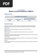 MAS-II Exam Content Outline | PDF | Time Series | Statistics