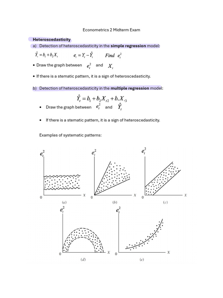 Econometrics Midterm Exam Guide | PDF | Coefficient Of Determination ...
