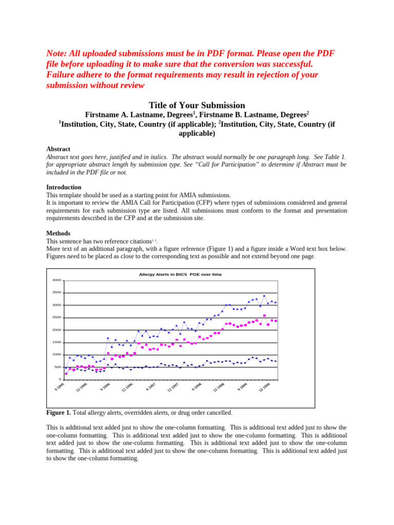 Amia Symposium Template Paper Poster | PDF | Abstract (Summary)