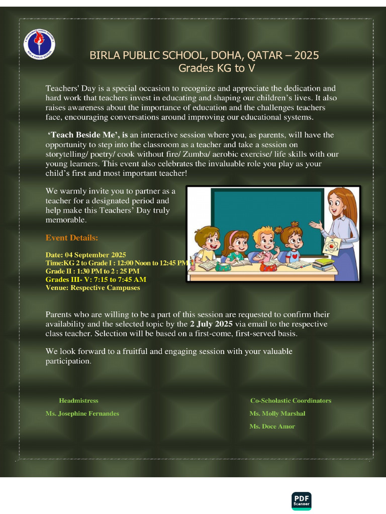 Grades K - V Teach Beside Me - Circular | PDF