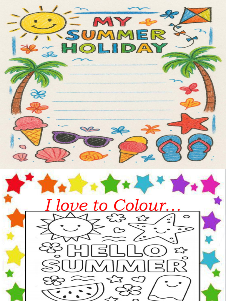 Grade 1-Summer Holiday Homework 2025 | PDF