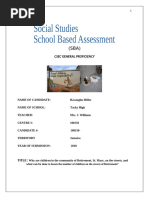 CSEC Sample Social Studies SBA 2025 | PDF | Poverty | Poverty ...