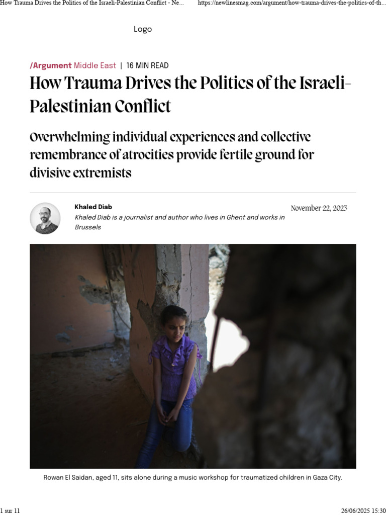 Trauma's Role in Israeli-Palestinian Politics | PDF | Hamas | Israel