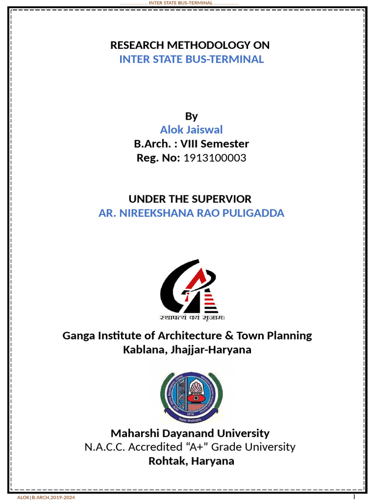 THESIS Alok 8th Semester | PDF | Transport | Public Transport