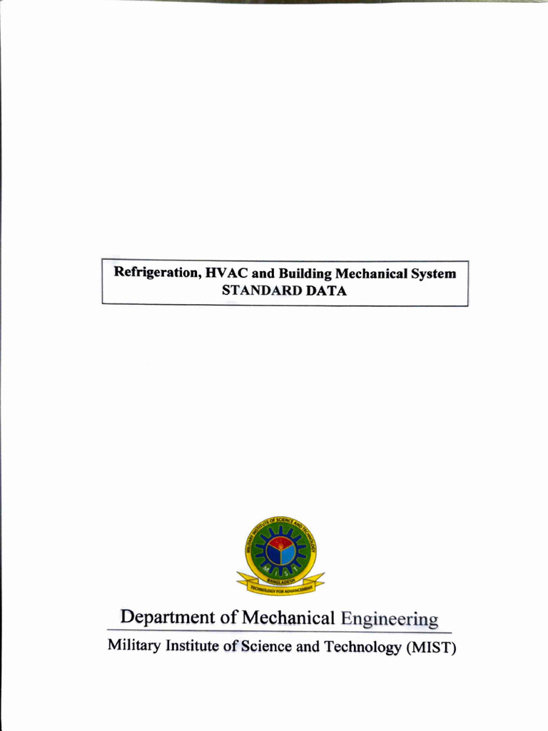 HVAC Standard Data | PDF
