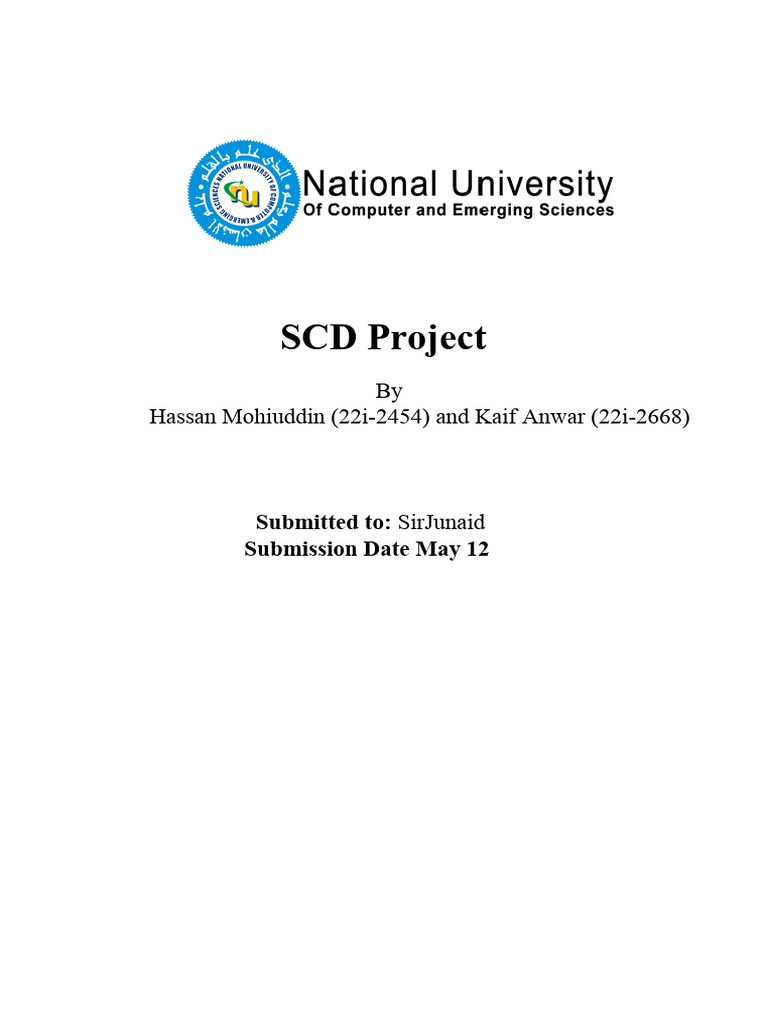 SCD PROJECT Hassan-I222454 Kaif-I222668 | PDF | Computing | Computer Science