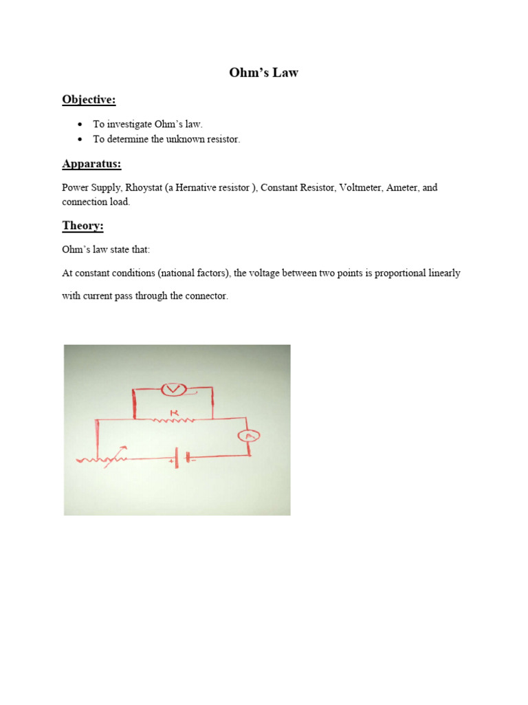 Understanding Ohm's Law Experiment | PDF