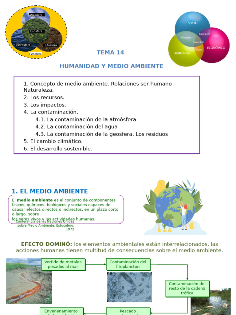 El Ser Humano en El Medio Ambiente | PDF | Contaminación | Dióxido de ...
