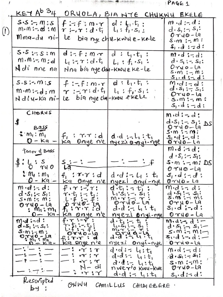 (Off) Oruola, Bia Nye Chukwu Ekele | PDF