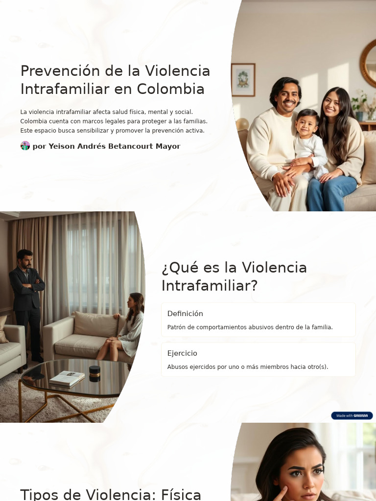 Prevencion De La Violencia Intrafamiliar En Colombia Pdf