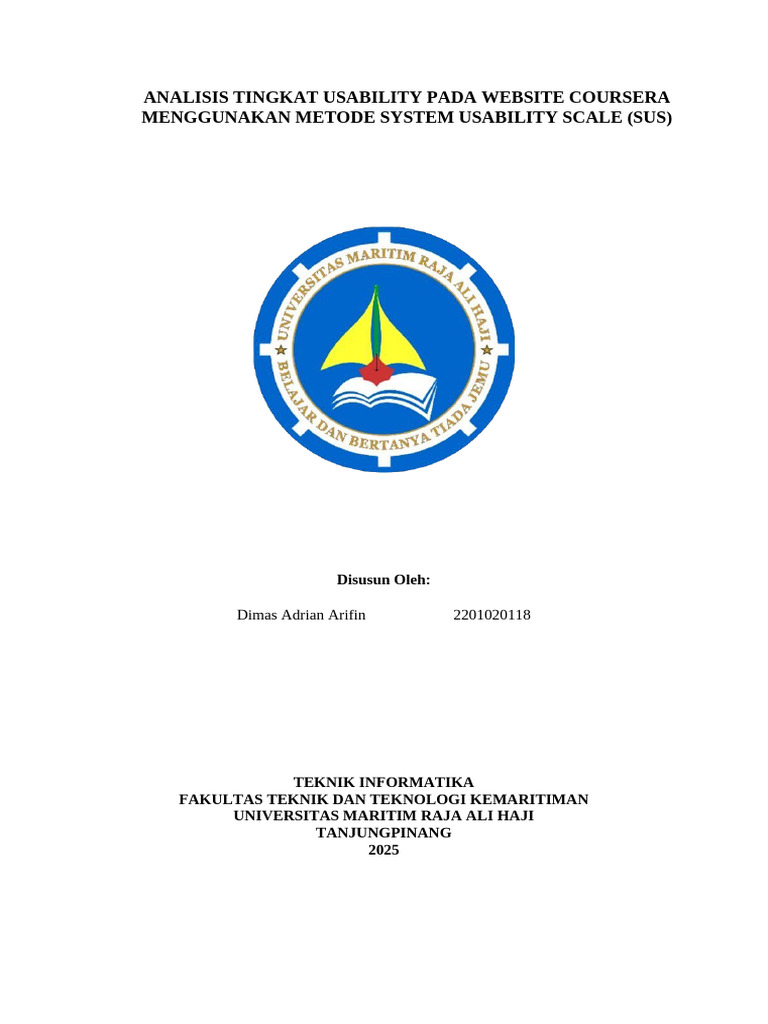 Analisis Tingkat Usability Pada Website Coursera Menggunakan Metode System Usability Scale (Sus ...
