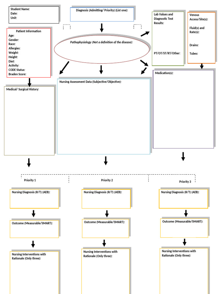 Nursing Care Plan Concept Map Template | PDF