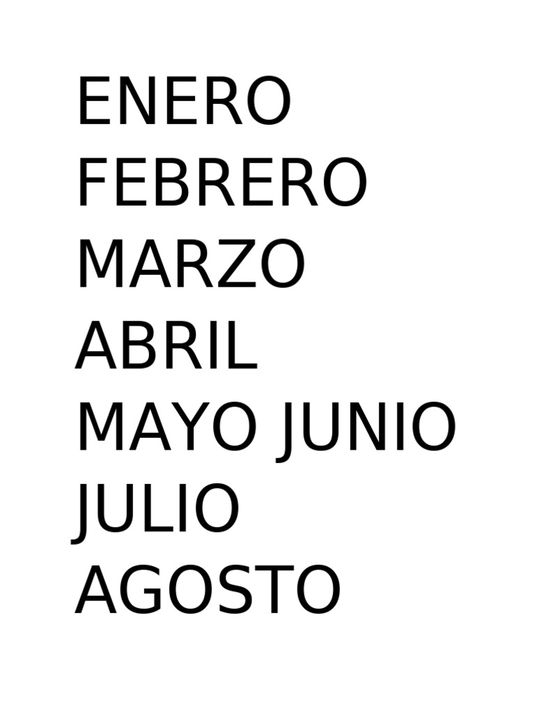 Yirli Nombre de Meses | PDF