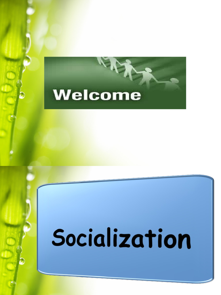 Lecture 8b Socialization PDF | PDF