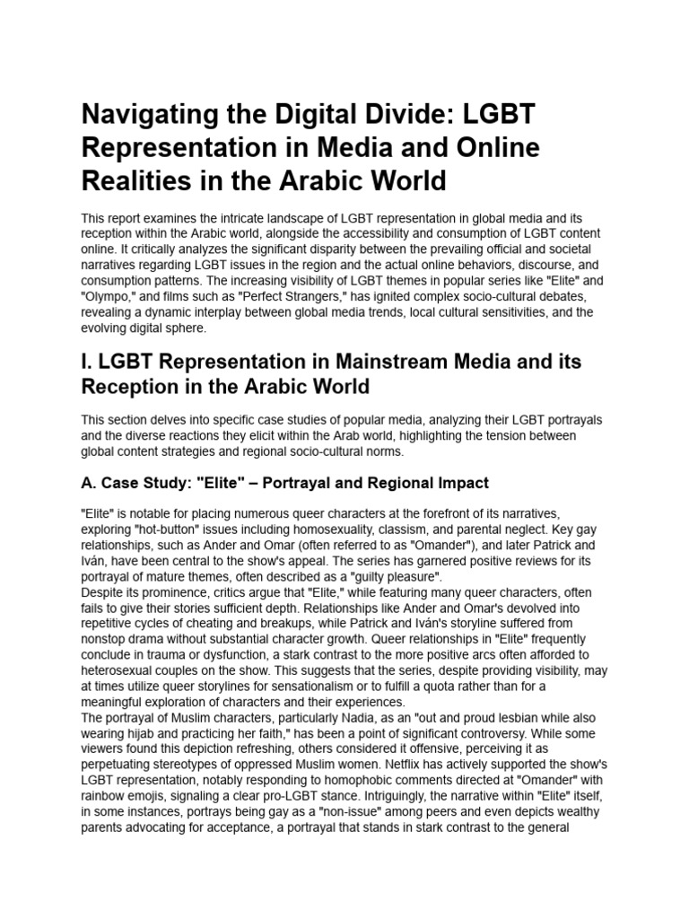 Arab LGBT Representation in Media | PDF | Homosexuality | Social Media