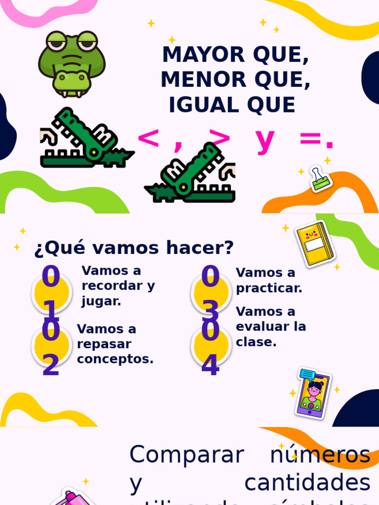 Clase de Mayor, Menor, Igual Que | PDF