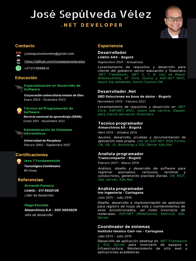 CV Jose Sepulveda Velez | PDF