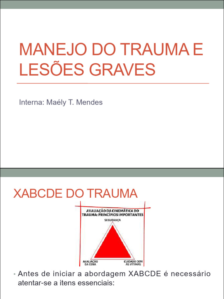 Manejo de Trauma e Lesões Graves | PDF | Doenças e distúrbios humanos ...