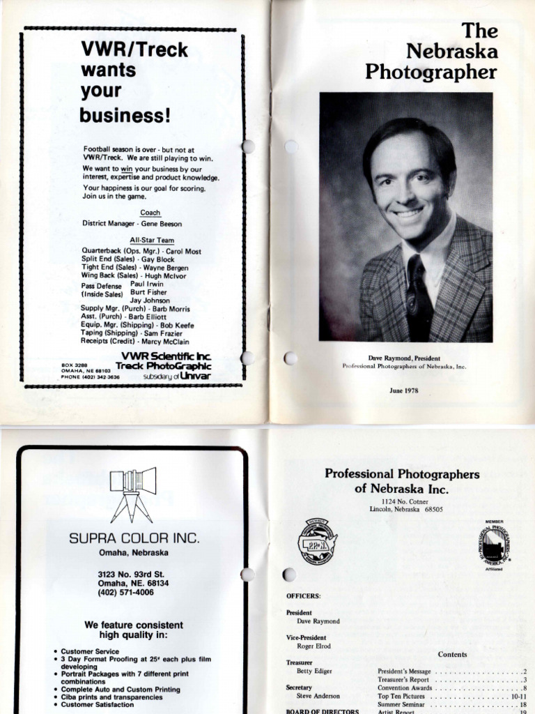 The Nebraska Photographer June 1978... 5x8 Format | PDF