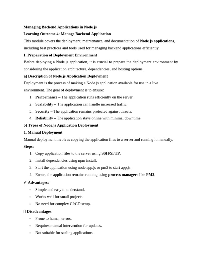 Learning Outcome 4 Manage Backend Application | PDF | Computing | Software Engineering