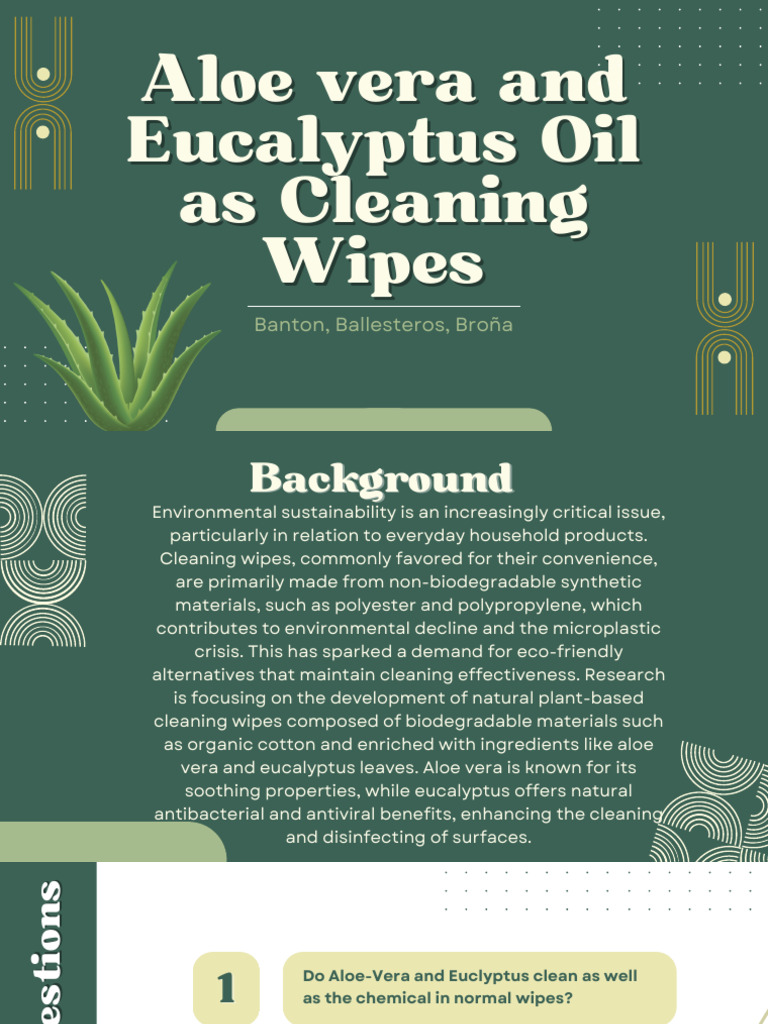 Eco-Friendly Plant-Based Cleaning Wipes | PDF | Biodegradation | Materials