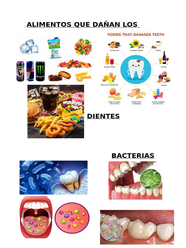 Alimentos Que Dañan Los Dientes | PDF