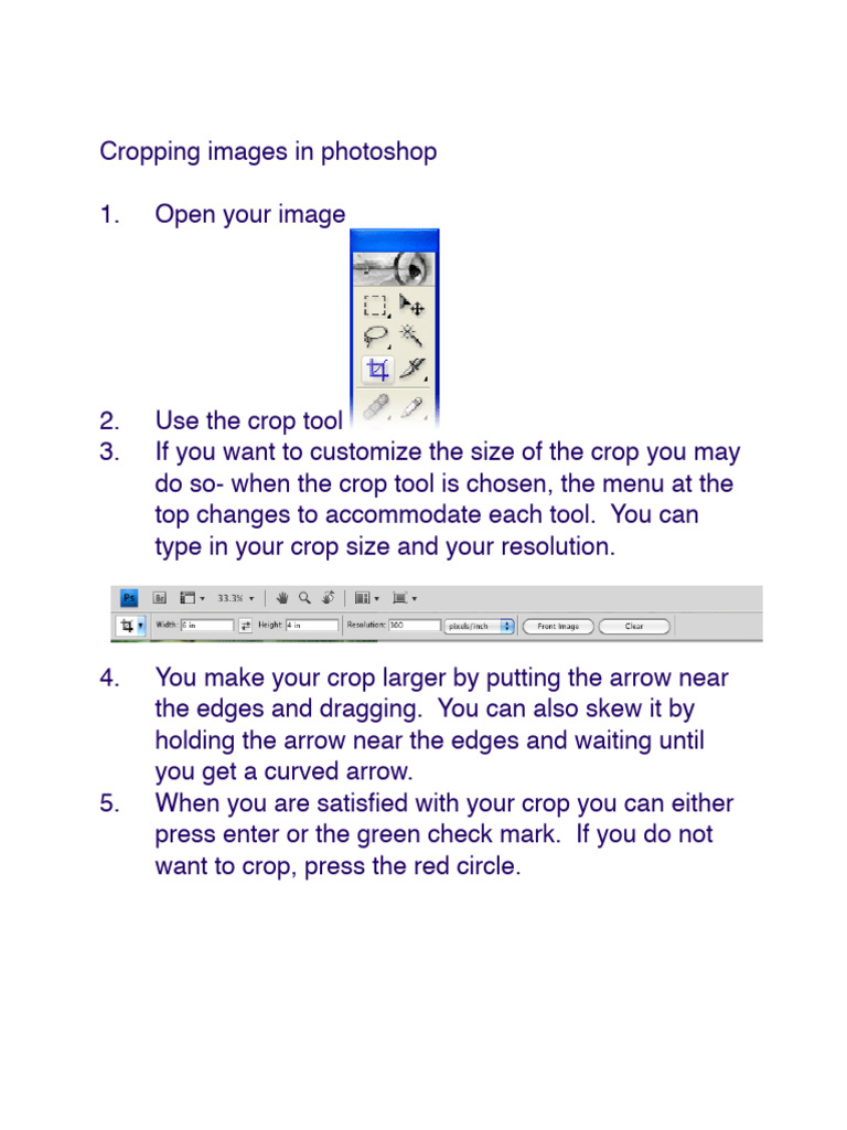 Cropping Images in Photoshop | PDF