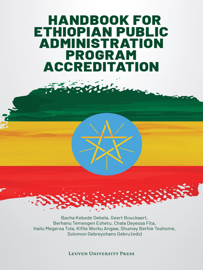 Handbook For Ethiopian Public Administration Program Accreditation ...