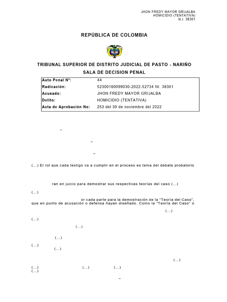 El Testimonio en El Proceso Penal Clasificación de Los Testigos ...