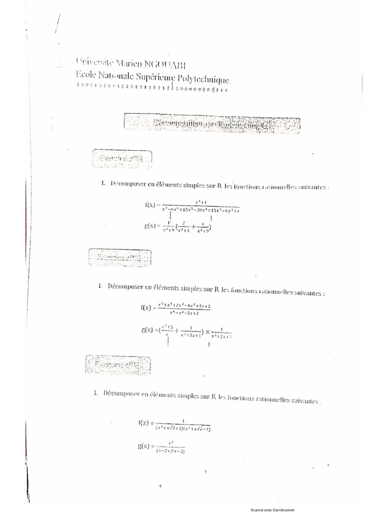Analyse I Exos - by - L'imperator - LuckyGad | PDF