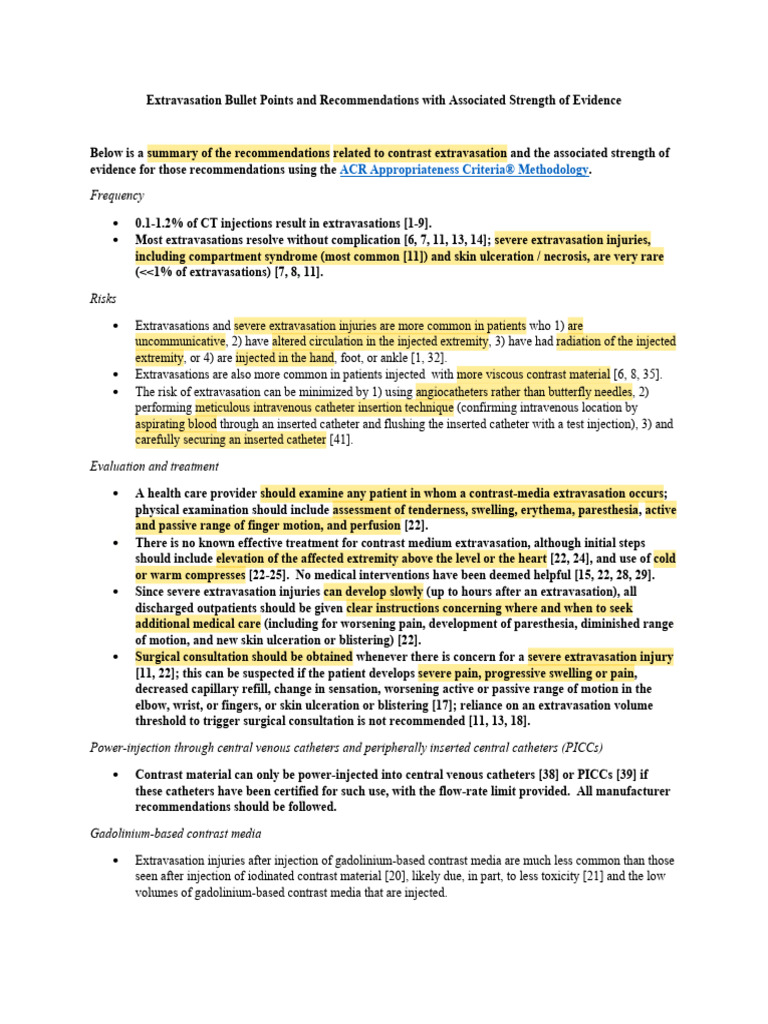 2021 American College of Radiology Extravasation of Contrast Material ...