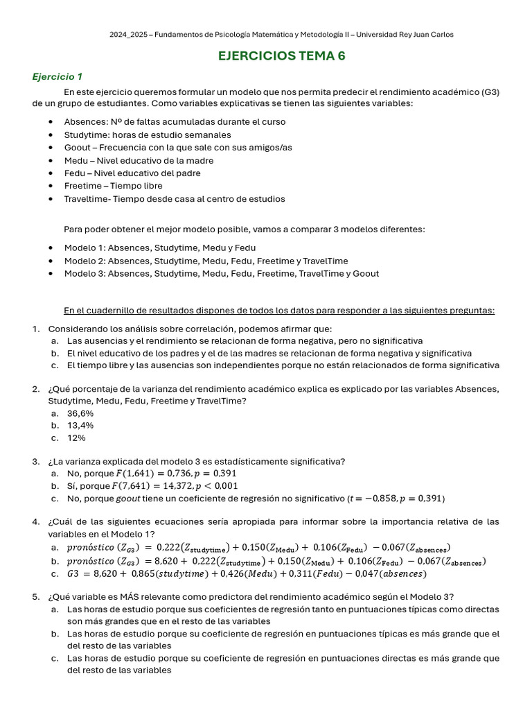 Ejercicios T7!24!25 Sinsoluciones | PDF