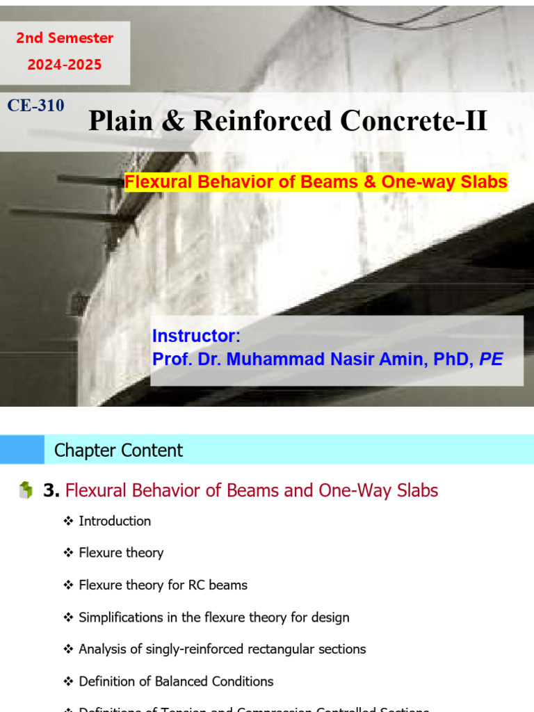 Lec 5-8 (W34) PRC-II Flexural Analysis USD | PDF | Bending | Beam (Structure)