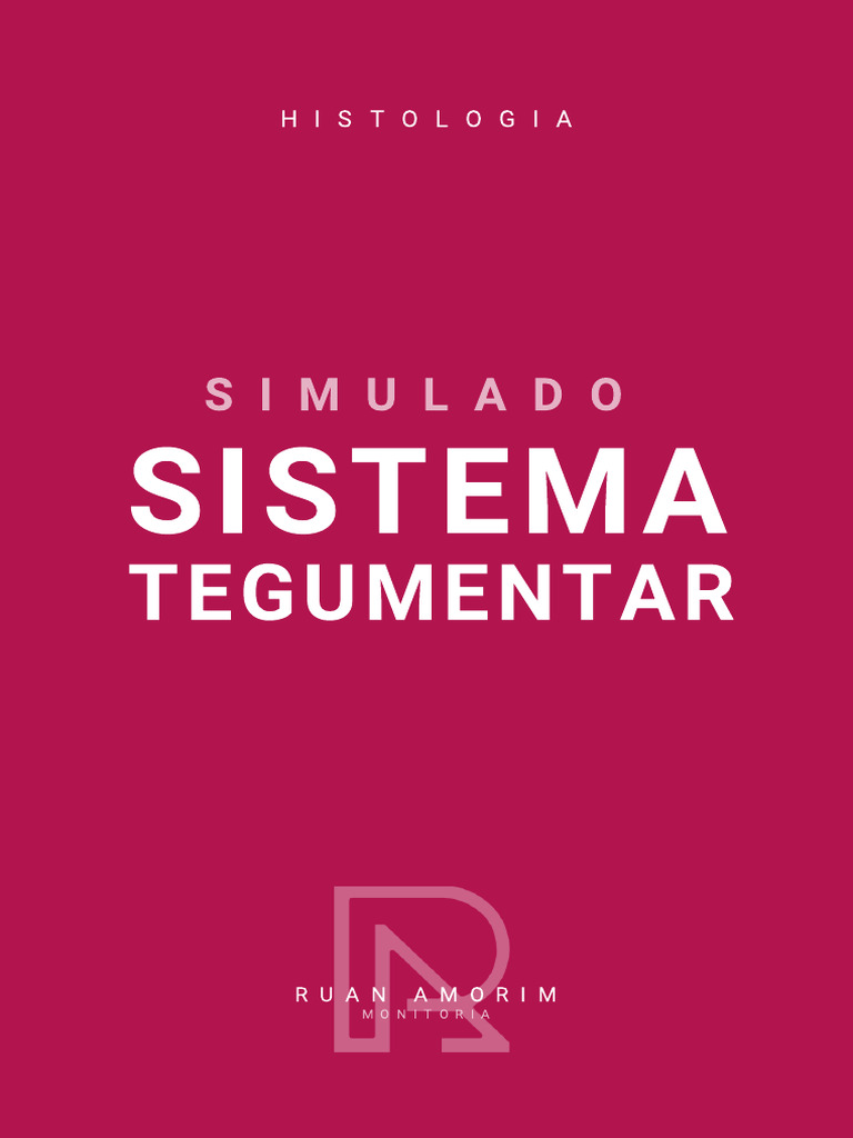 Simulado - Sistema Tegumentar | PDF | Pele | Epiderme