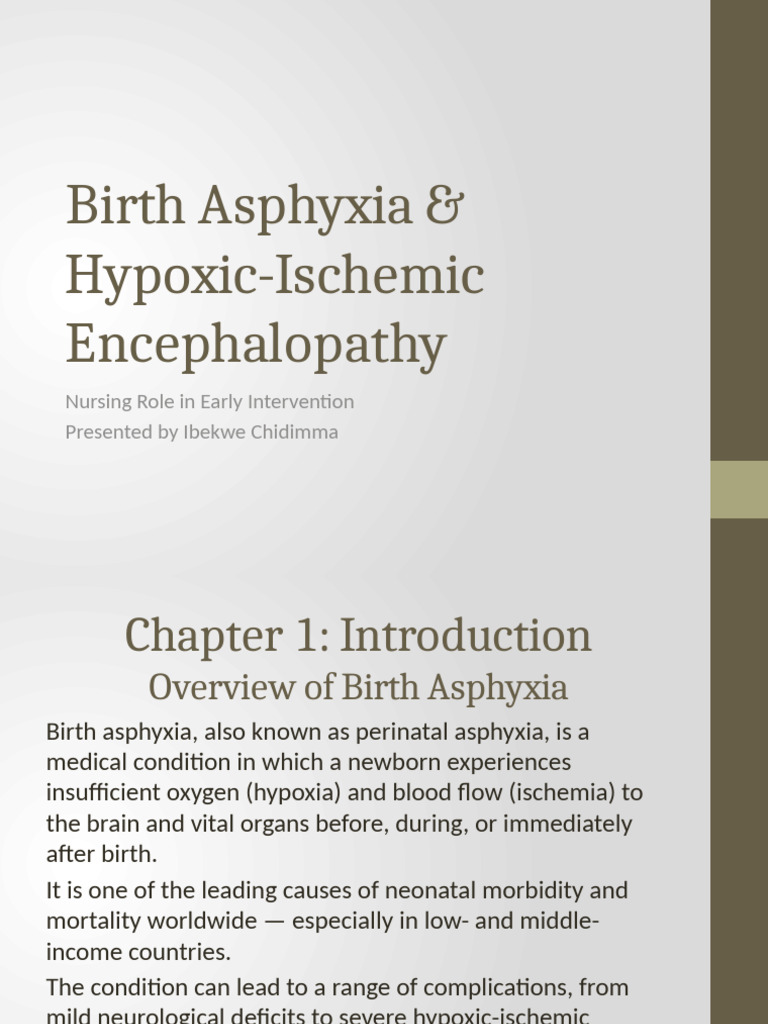 Birth Asphyxia Presentation | PDF | Hypothermia | Diseases And Disorders