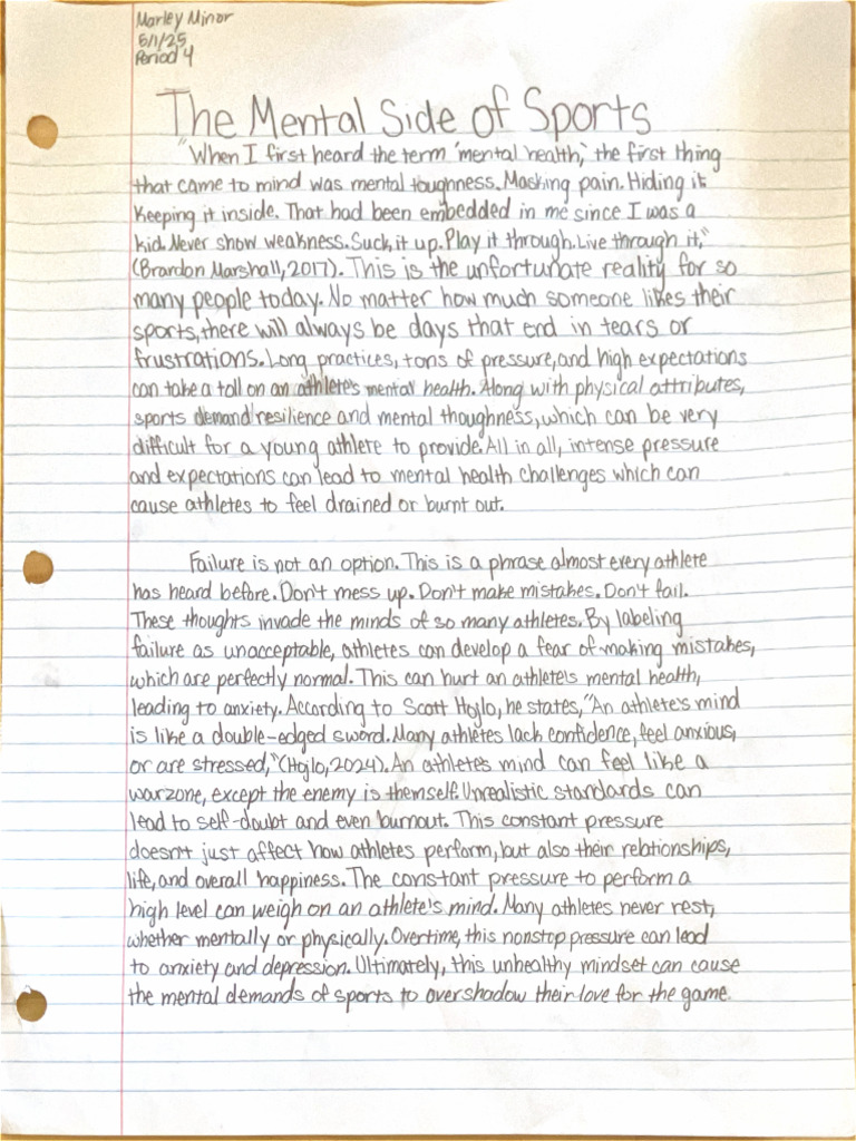 The Mental Side of Sports | PDF