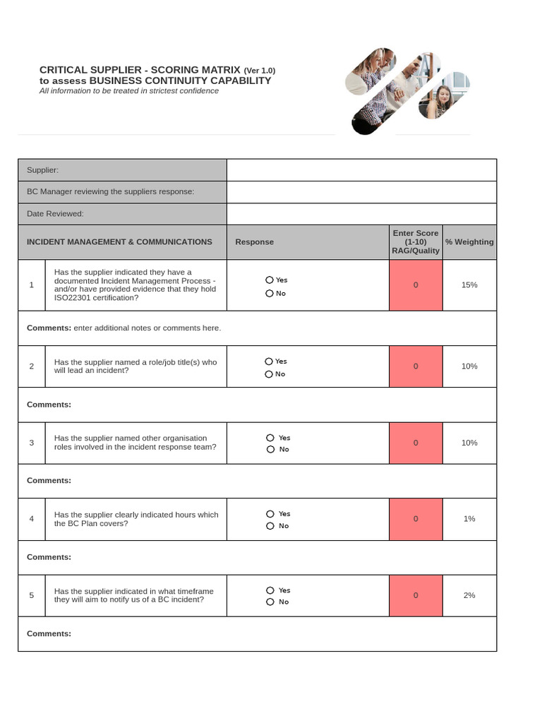6 - BC Scoring Matrix | PDF | Business