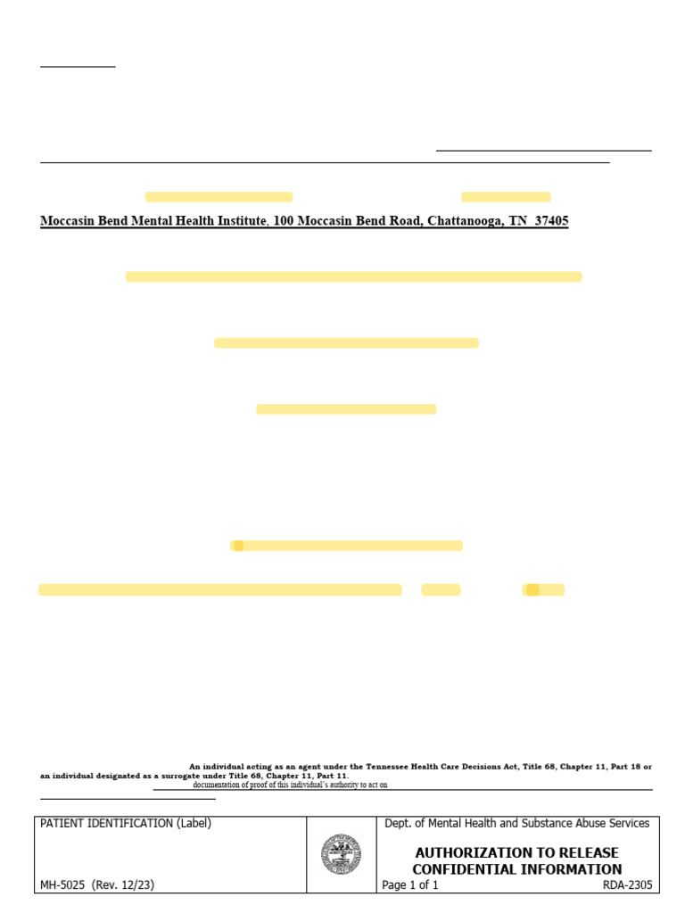 Authorization for Release of Info | PDF | Confidentiality | Medical Record