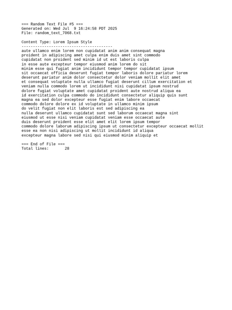 Random Text 7068 | PDF