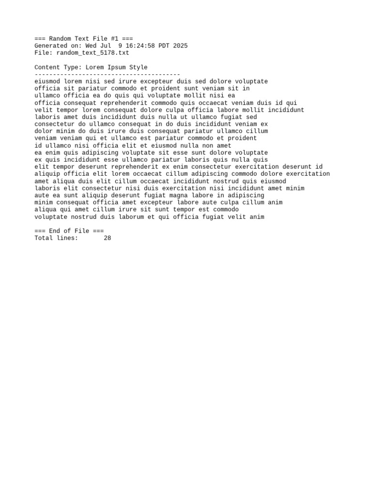 Random Text 5178 | PDF