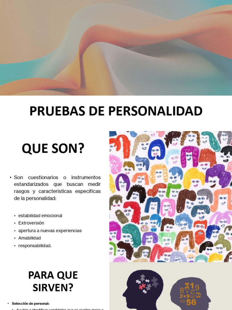 Pruebas de Personalidad | PDF | Psicología de la personalidad | Sicología