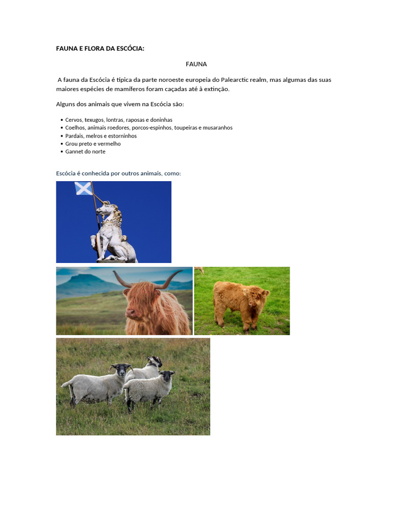 Fauna e Flora Da Escócia | PDF